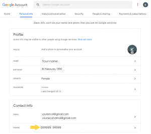 Change Gmail Phone Number | Google Phone Number Change